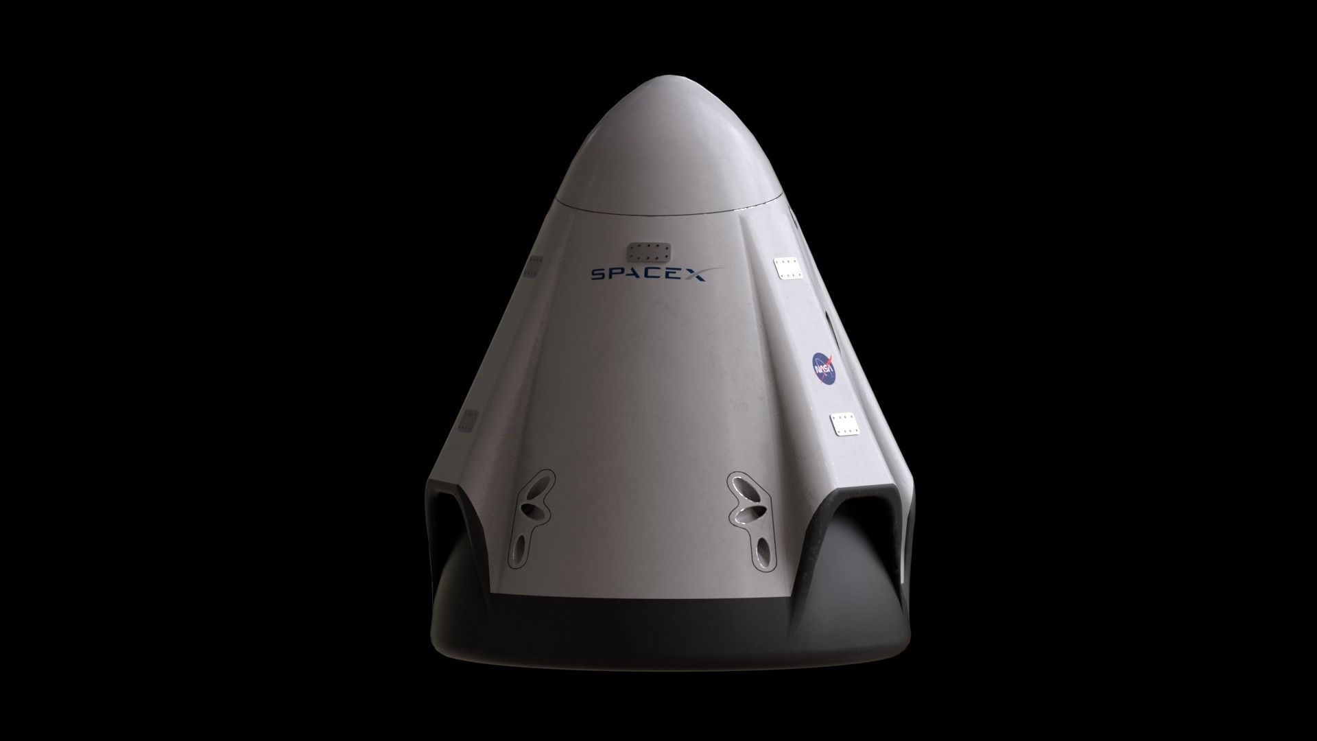 3D model Crew Dragon SpaceX Pod VR / AR / low-poly | CGTrader