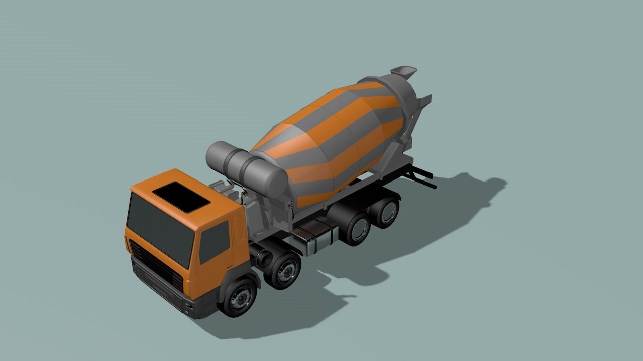Truck mixer MAZ 3D model | CGTrader