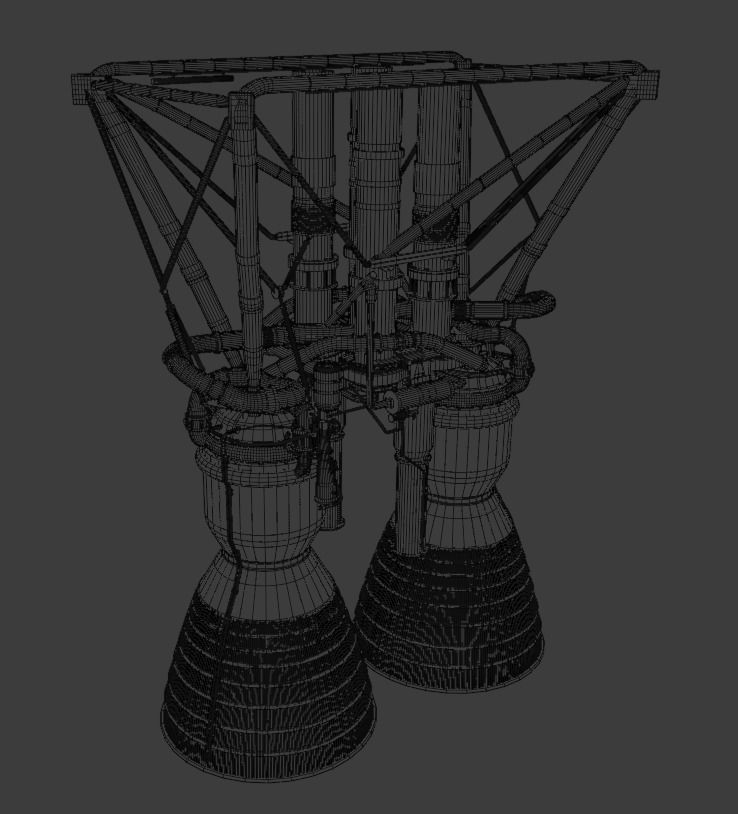 LR-87 Titan II Rocket Engine 3D model | CGTrader