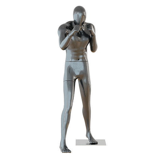 Male black mannequin in boxing pose 3D model | CGTrader