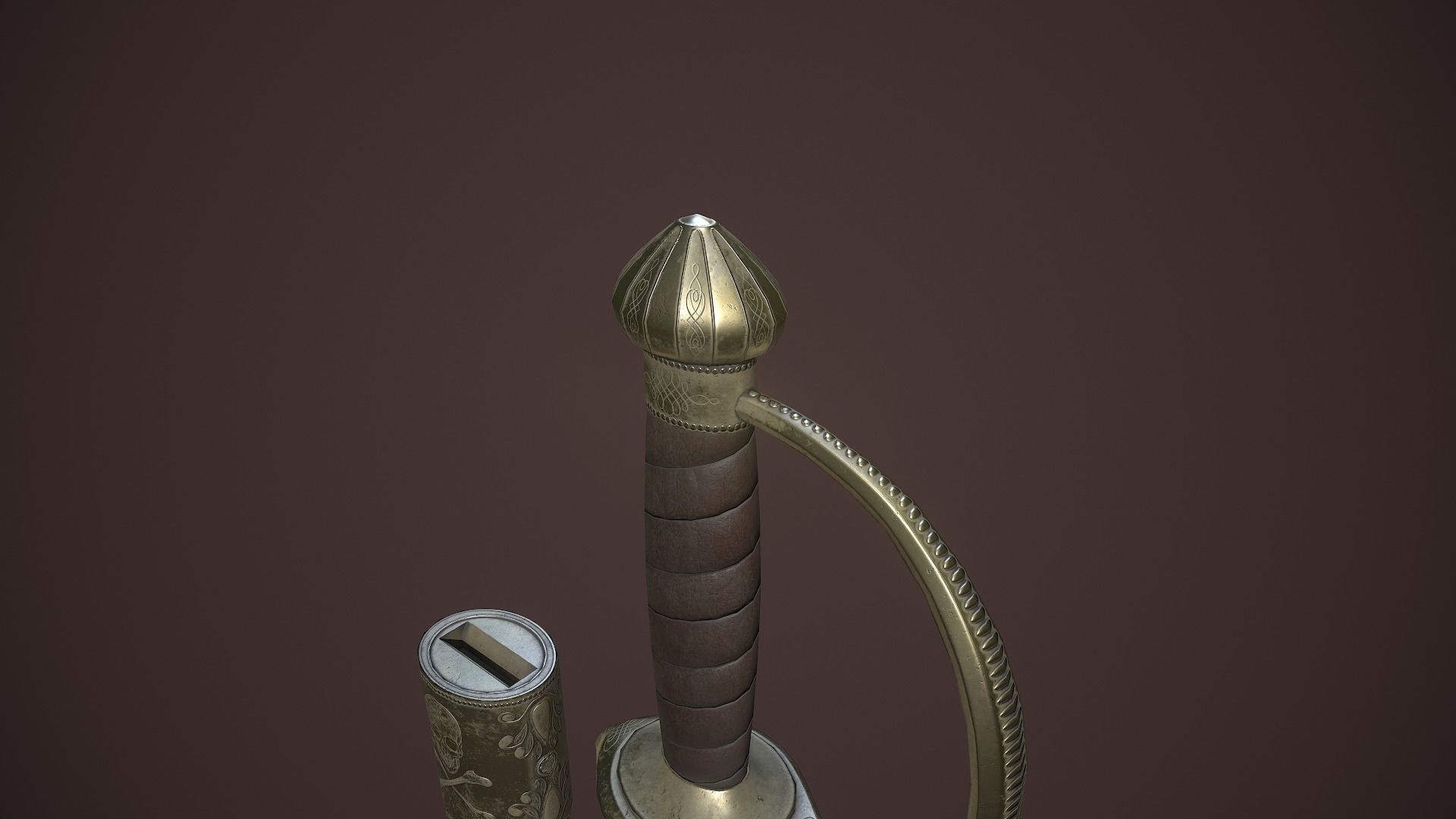 3D model Pirates Cutlass Sword And Sheath VR / AR / low-poly | CGTrader