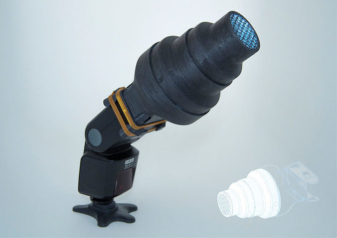Modular Flash Snoot for cameras 3D model 3D printable | CGTrader
