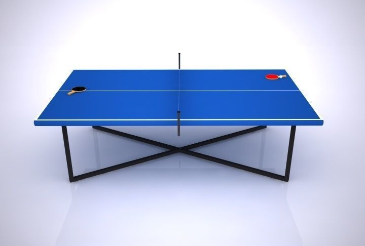 Ping Pong Table low-poly free 3D model | CGTrader
