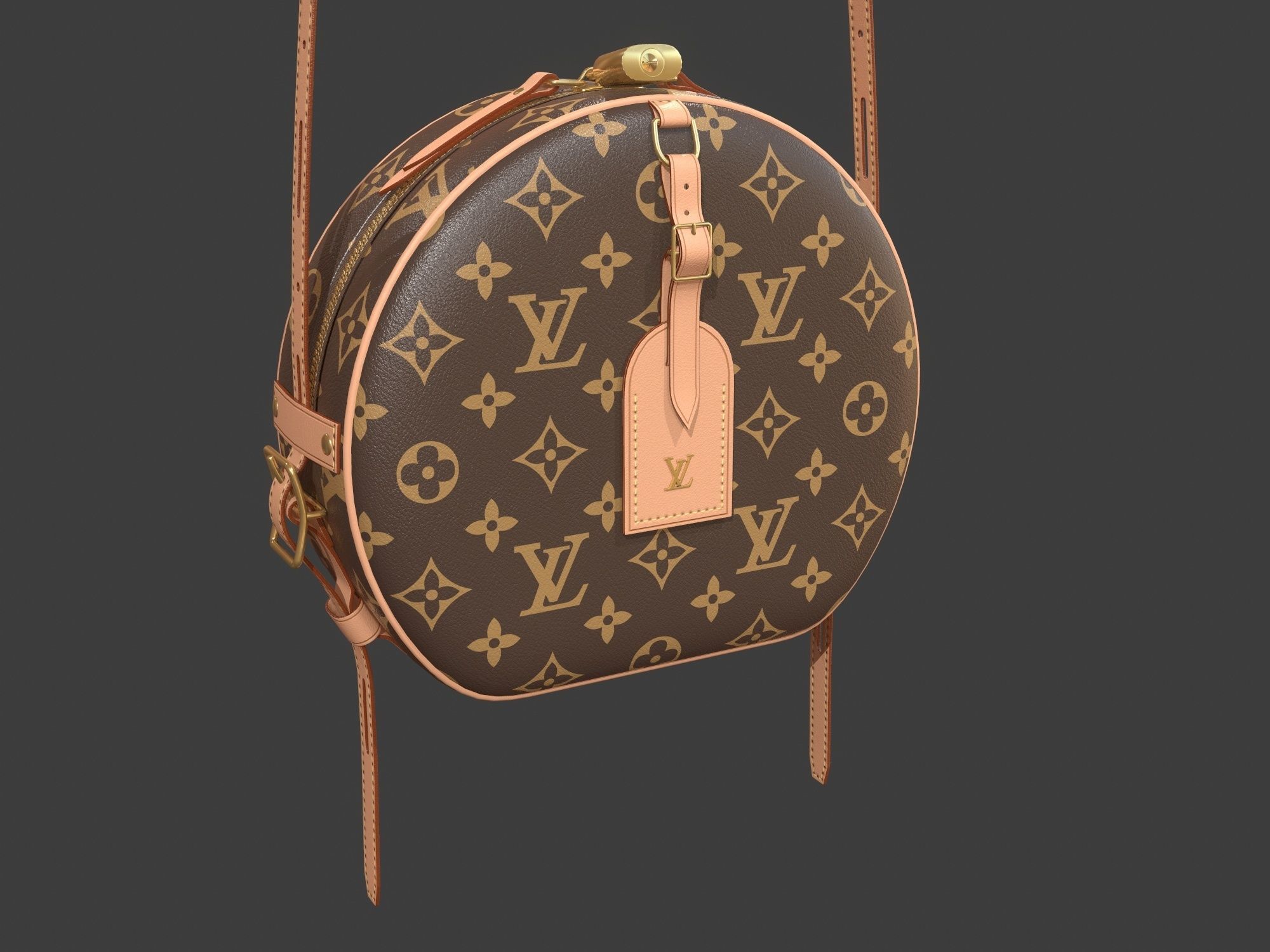 3D model Louis Vuitton Boite Chapeau Souple Bag Monogram Leather VR ...