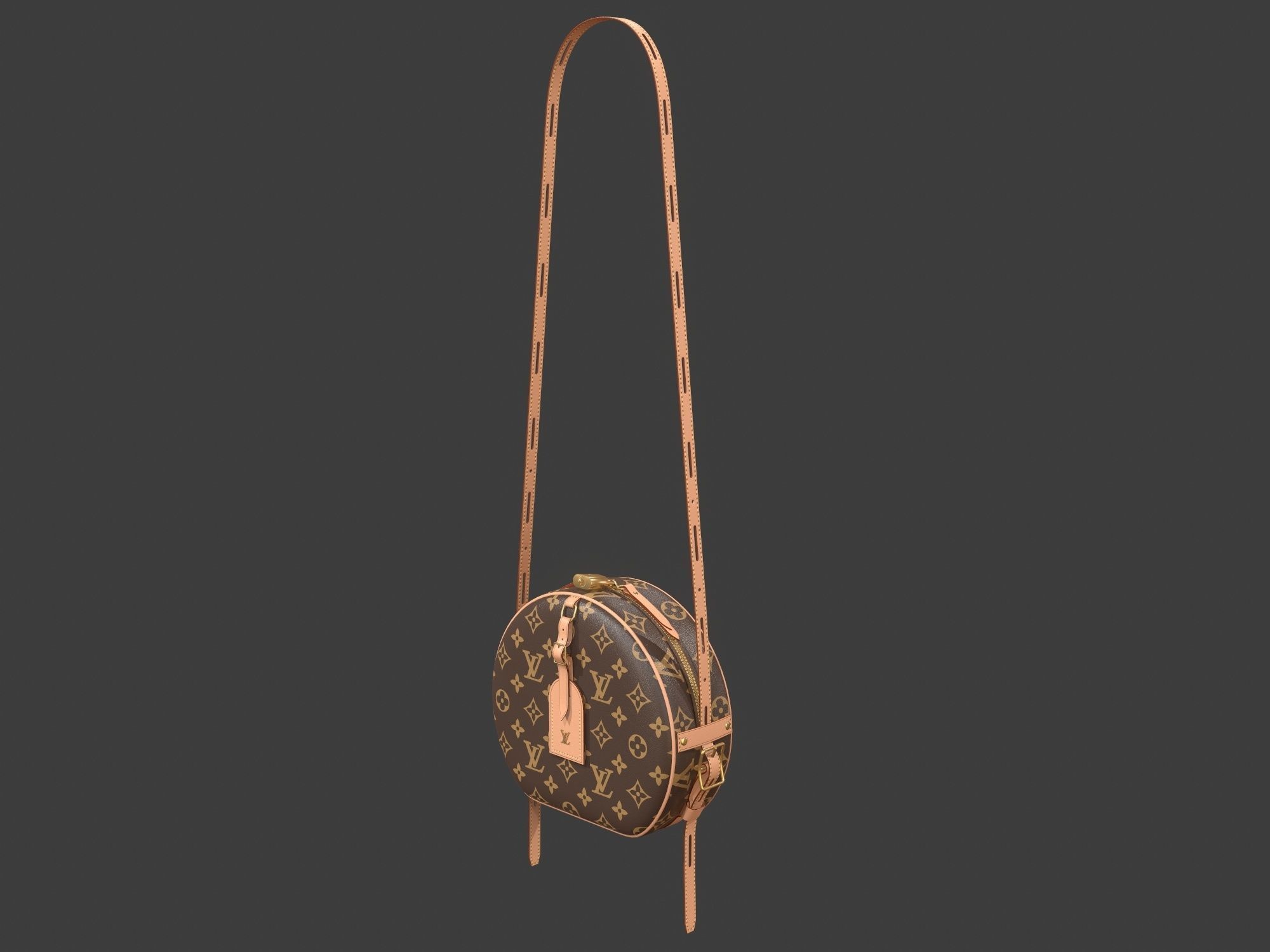 3D model Louis Vuitton Boite Chapeau Souple Bag Monogram Leather VR ...