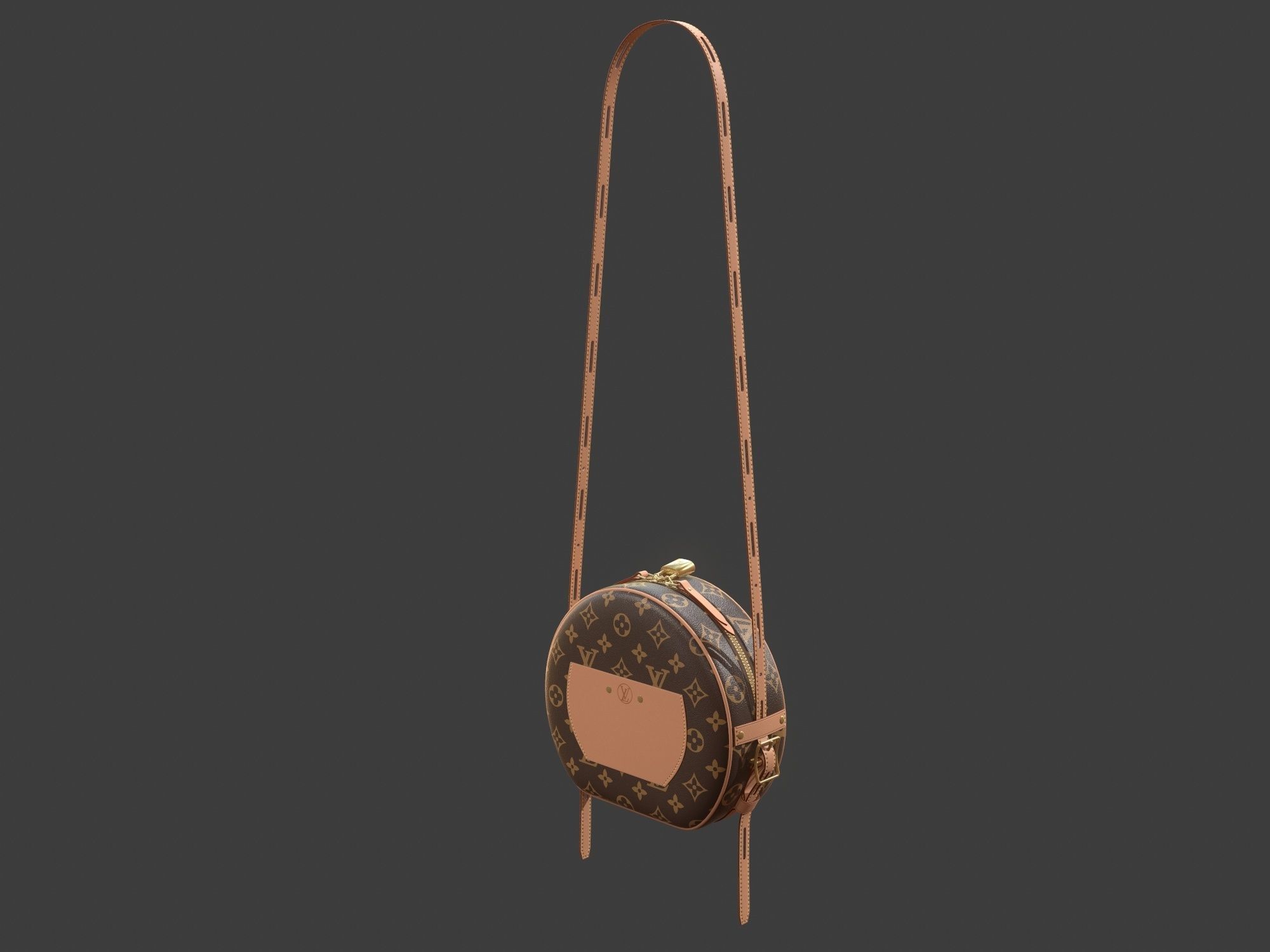 3D model Louis Vuitton Boite Chapeau Souple Bag Monogram Leather VR ...