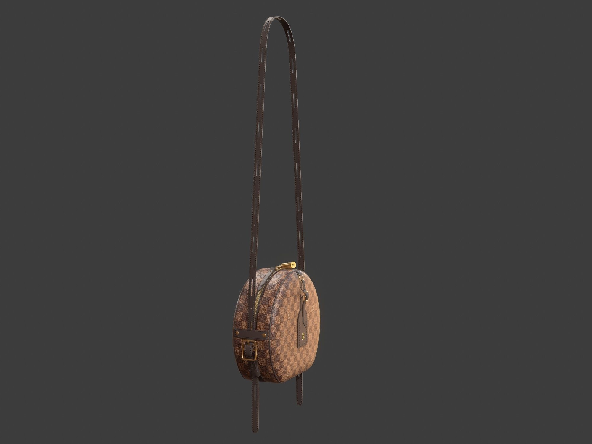 3D model Louis Vuitton Boite Chapeau Souple Bag Damier Ebene Saffron VR ...