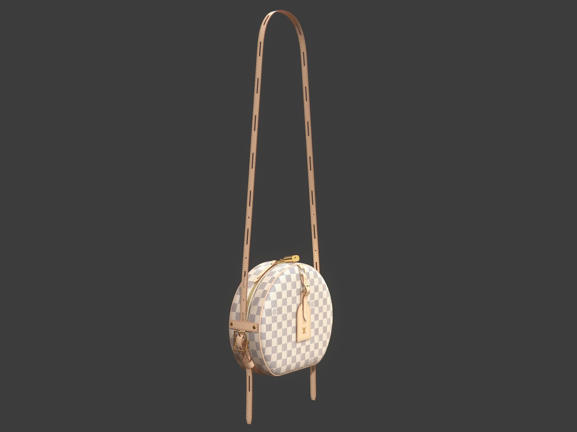 3D model Louis Vuitton Boite Chapeau Souple Bag Azur Damier Ebene Pink ...