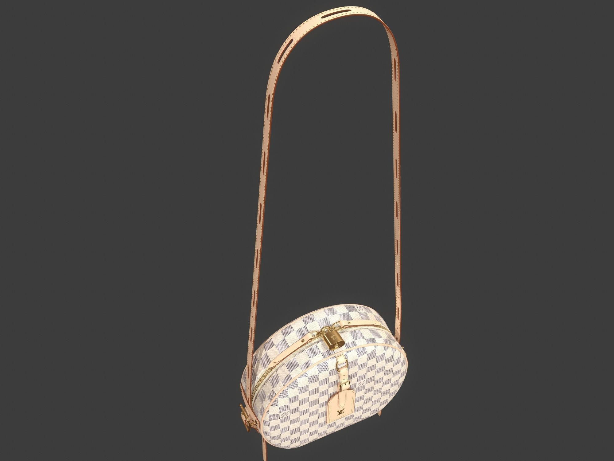 3D model Louis Vuitton Boite Chapeau Souple Bag Azur Damier Ebene Pink ...