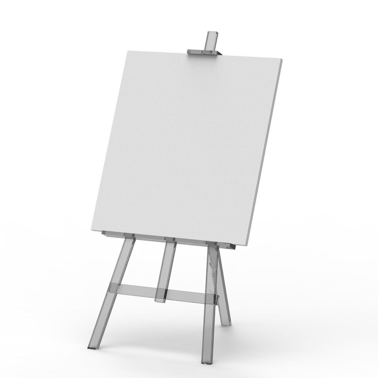 3D model Simple basic wooden easel VR / AR / low-poly | CGTrader