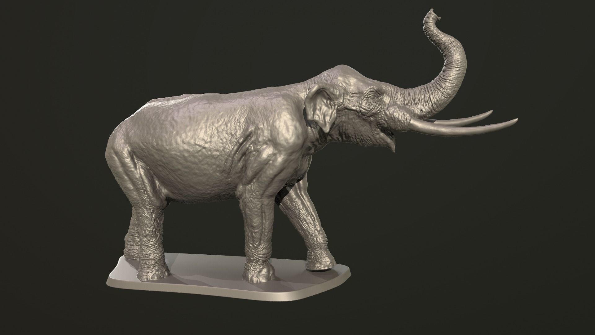 Sinomastodon elephant with tusks 3D model 3D printable | CGTrader