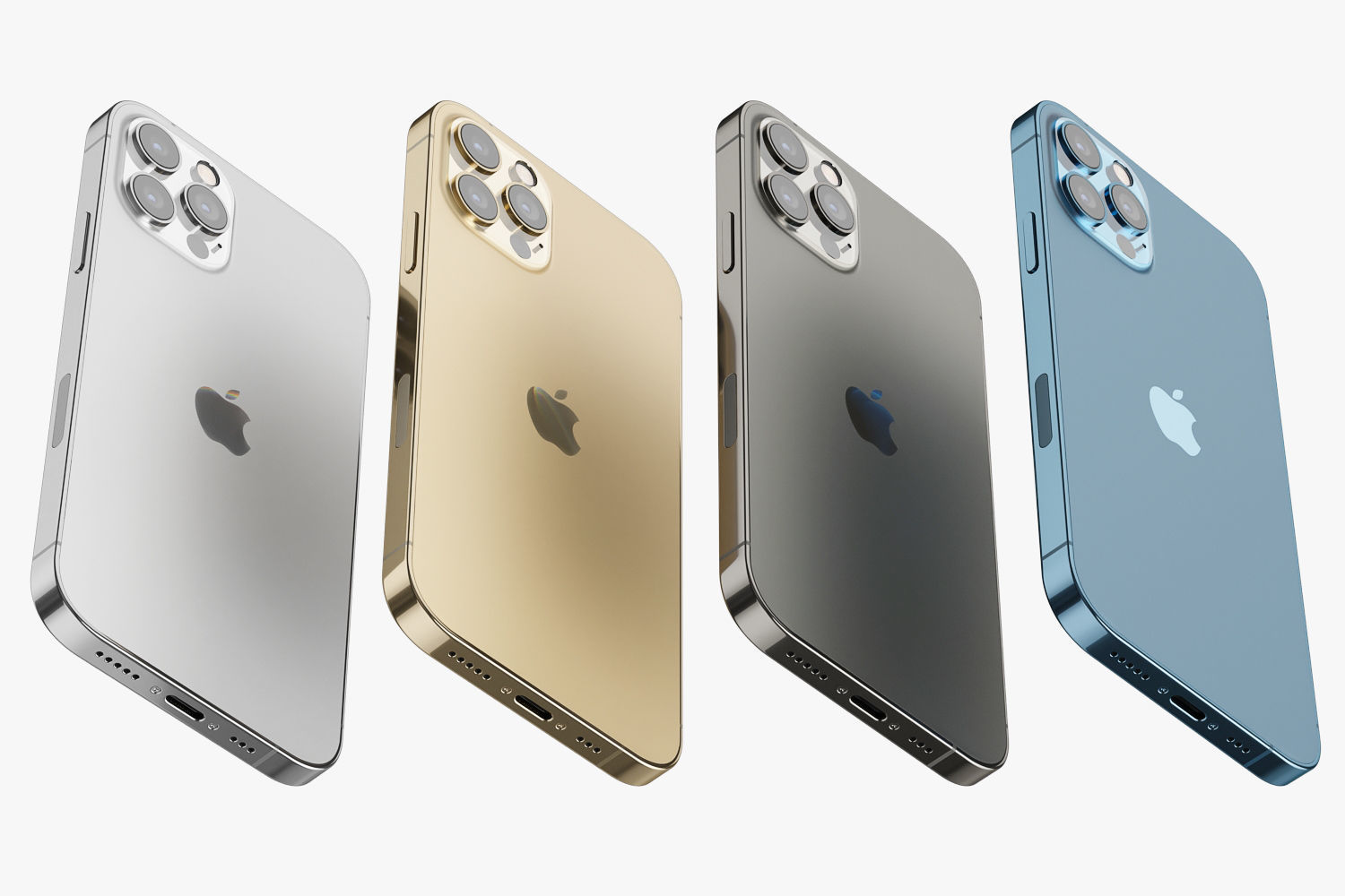 Apple iPhone 12 pro all colors 3D model | CGTrader