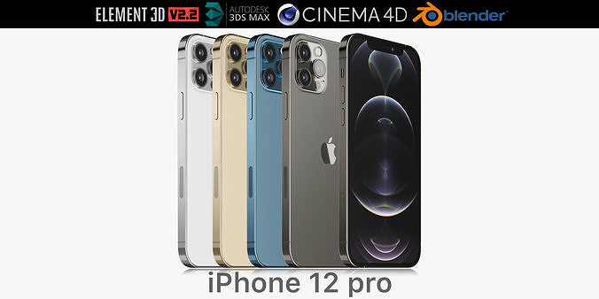 Apple iPhone 12 pro all colors 3D model | CGTrader