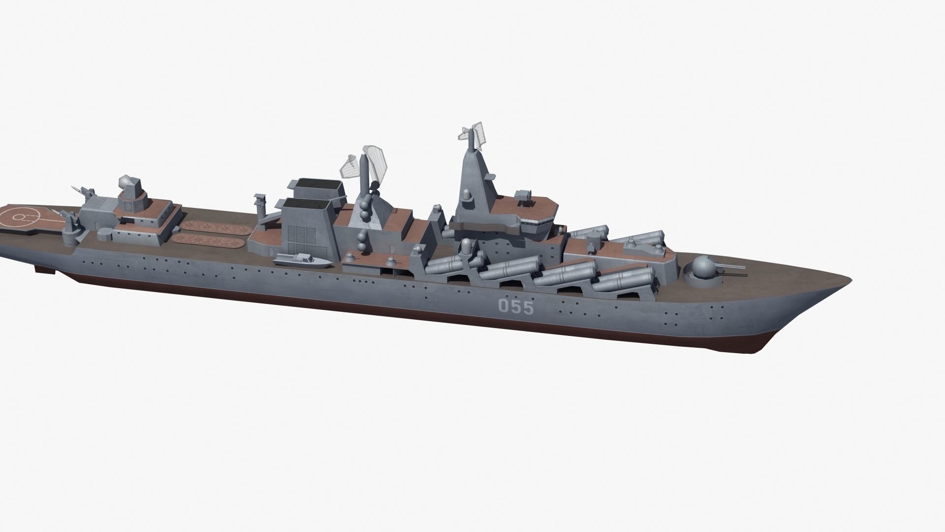 3D model Slava Class Cruiser VR / AR / low-poly | CGTrader