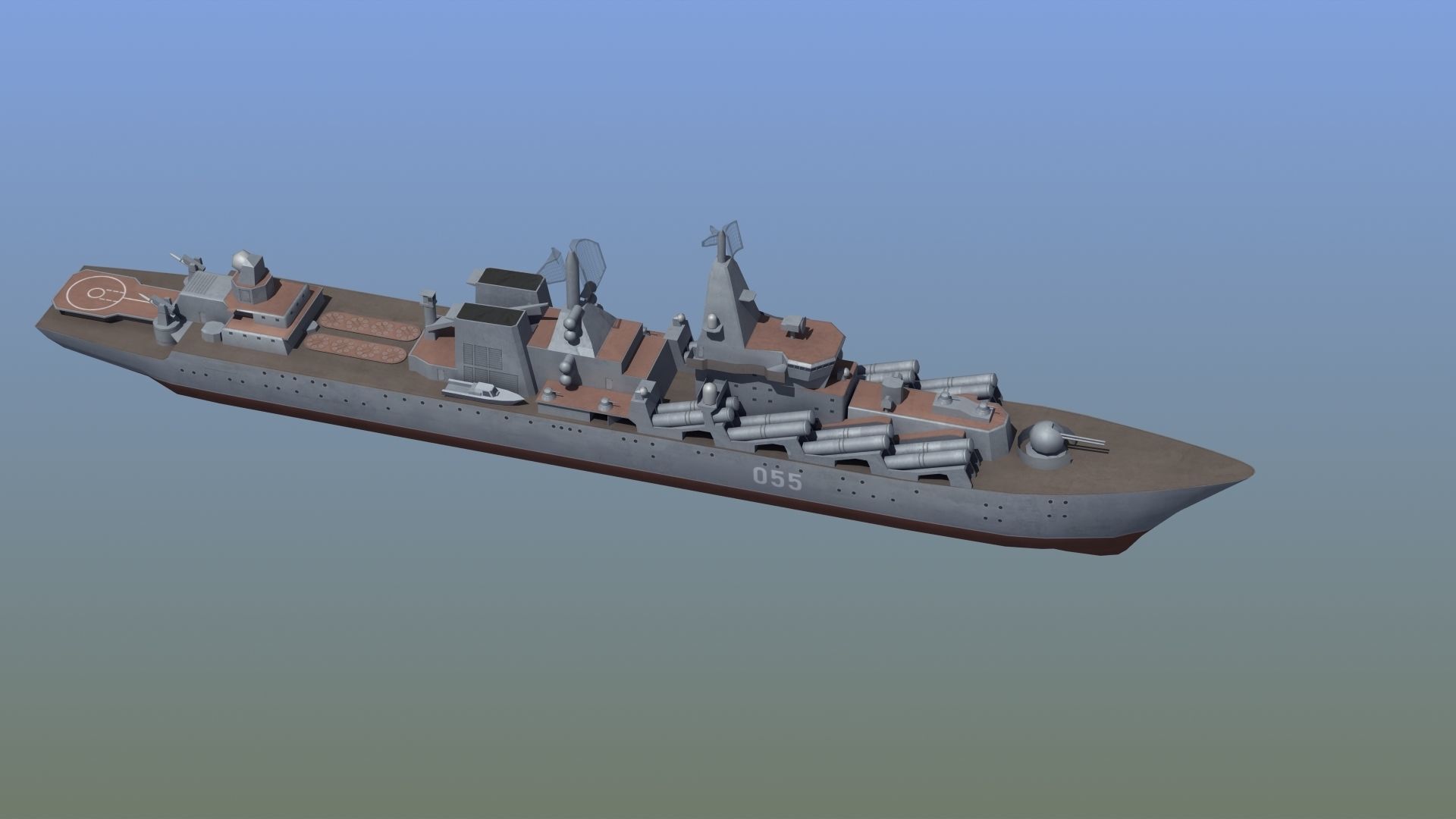 3D model Slava Class Cruiser VR / AR / low-poly | CGTrader