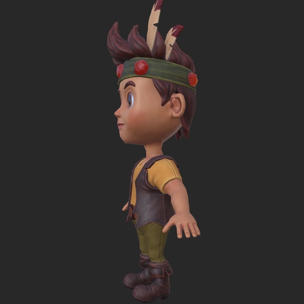 3D model 3D Character Indian Boy Chibi style VR / AR / low-poly | CGTrader