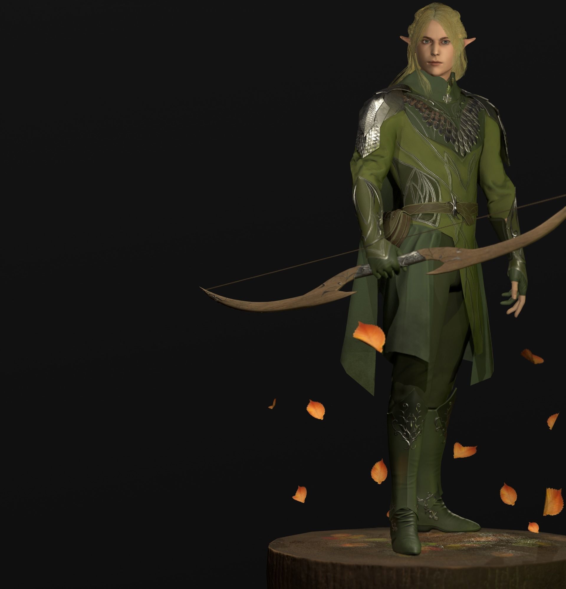 3D model Game low poly 3D model Light Elf VR / AR / low-poly rigged ...