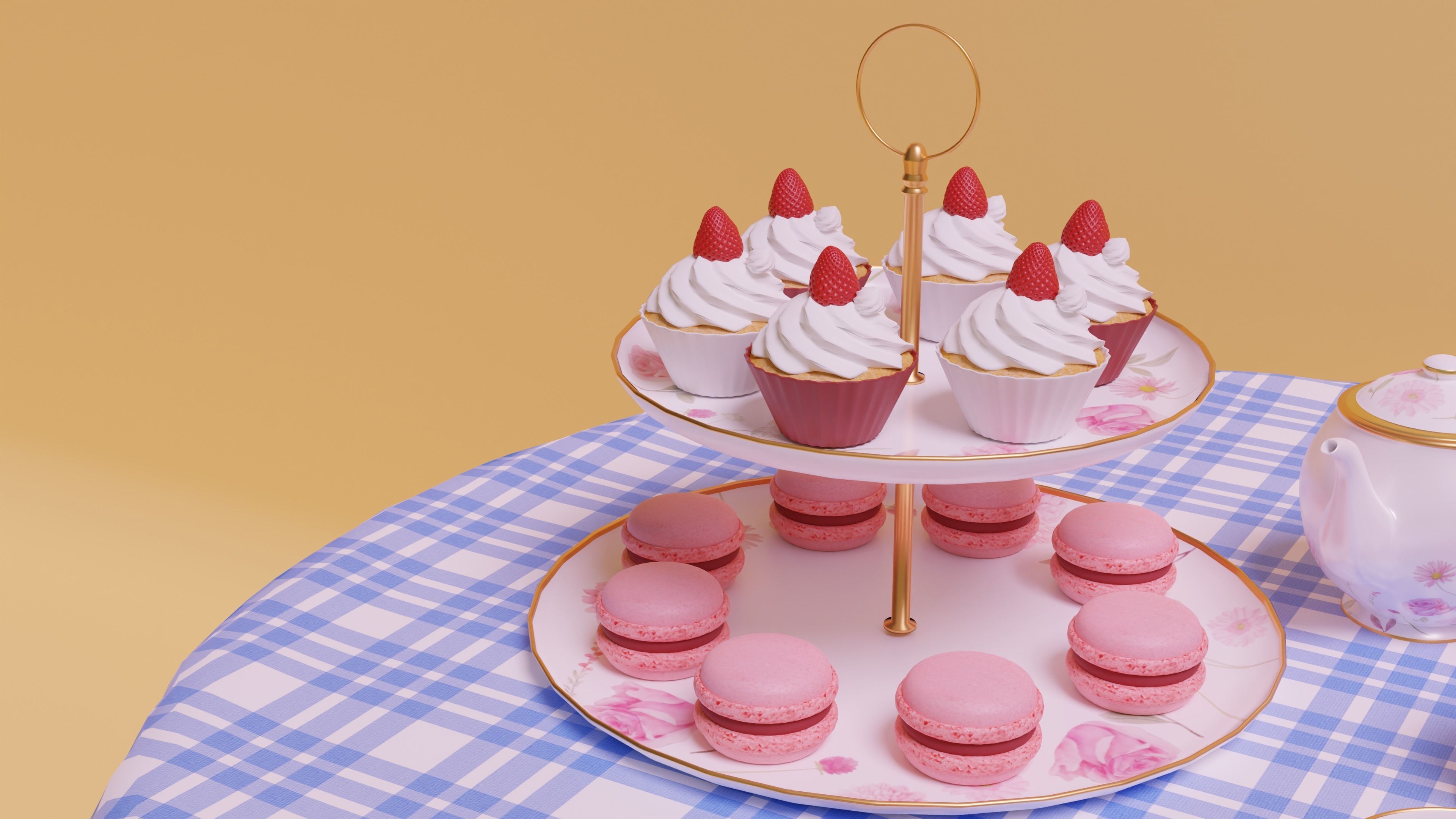 Set tea Party 3D model | CGTrader