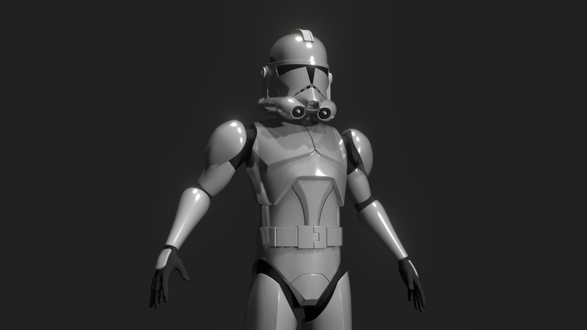 Clone Star Wars 3D model rigged | CGTrader