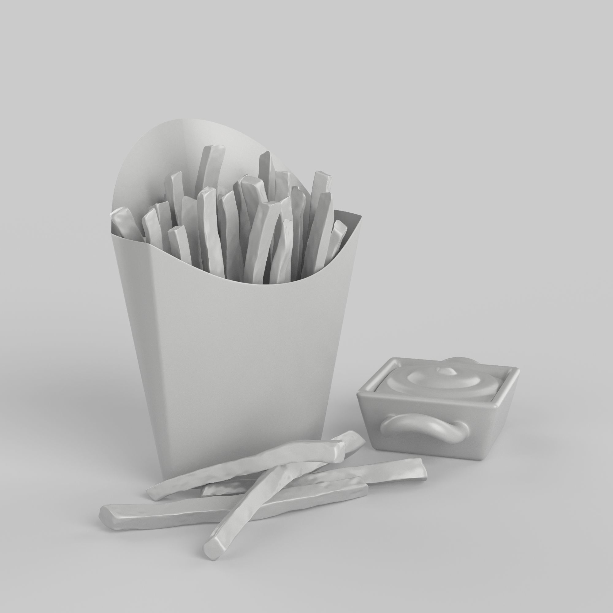 french fries 3D model | CGTrader