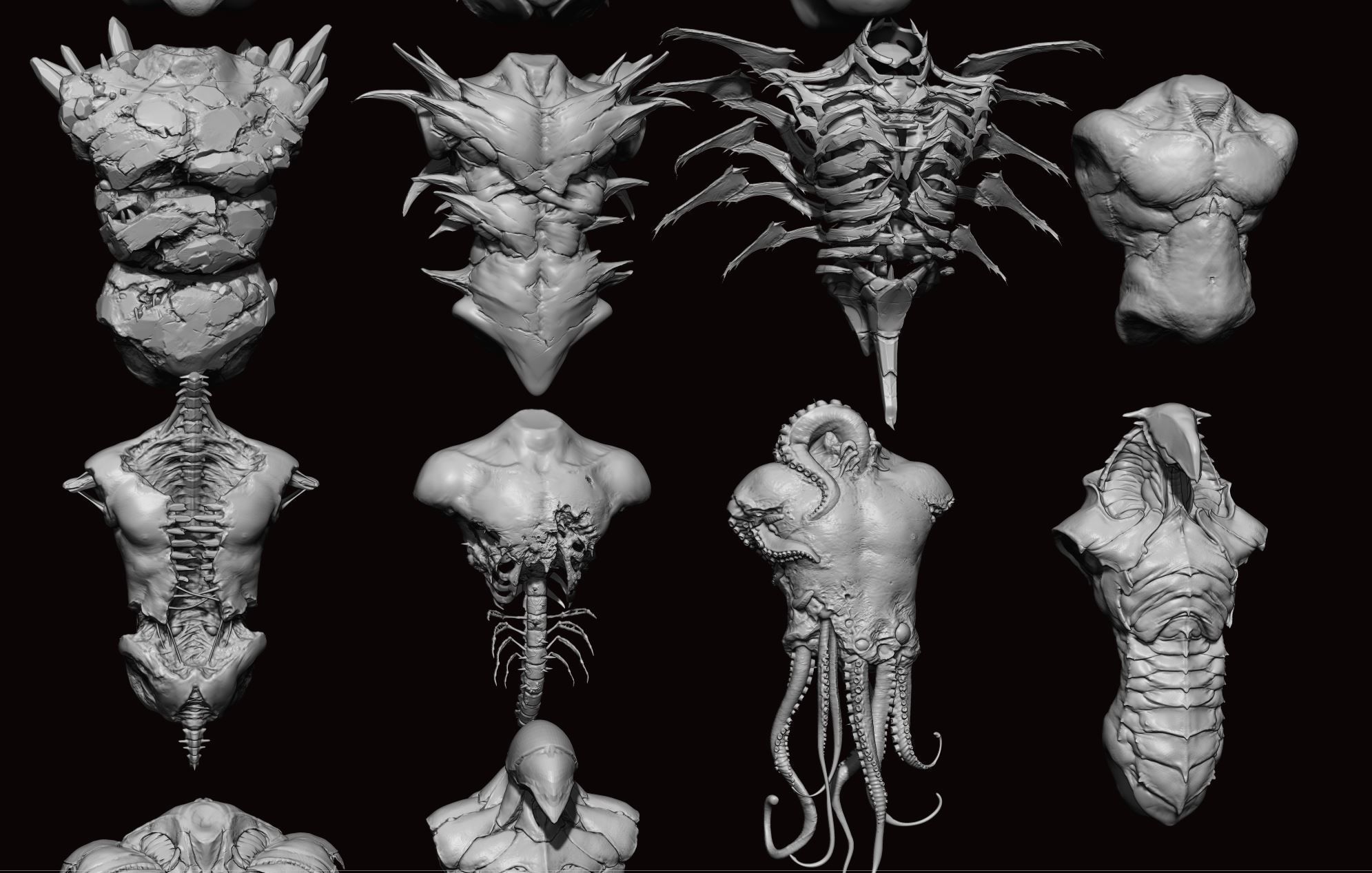TORSOS - 33 Character and Creature Insert meshes and OBJs 3D model ...