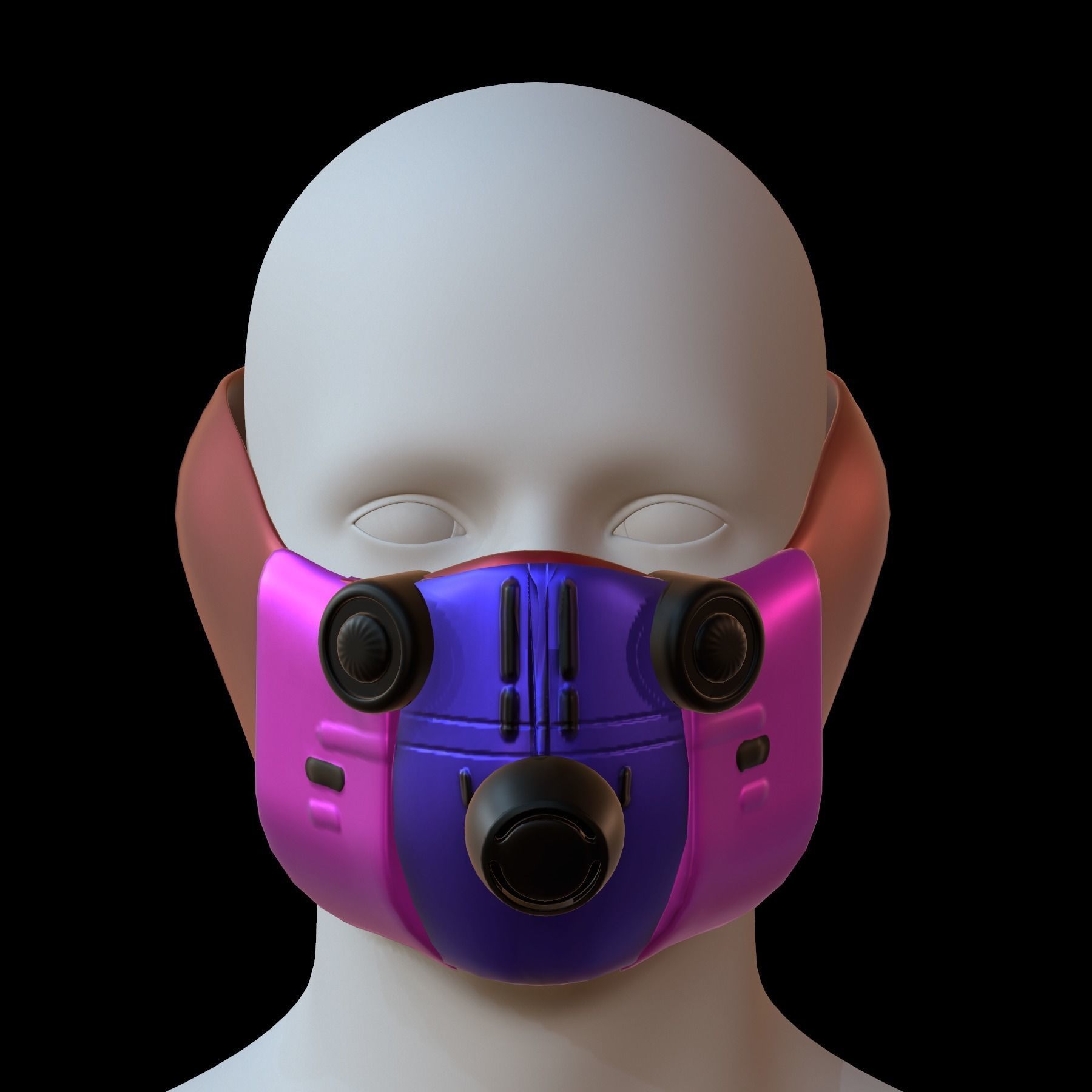 3D model Gas mask helmet 3d model scifi Low-poly VR / AR / low-poly ...