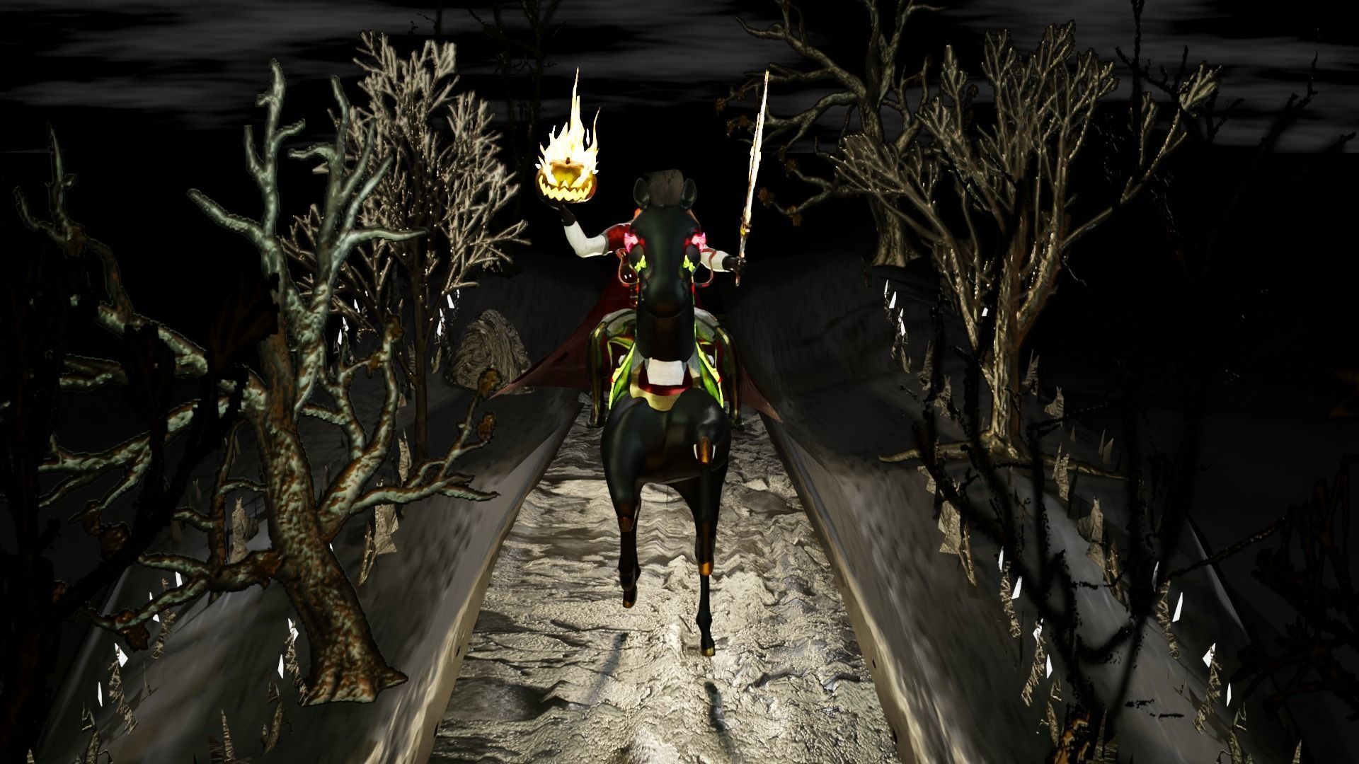 The Headless Horseman-Prince of Halloween 3D model animated rigged ...