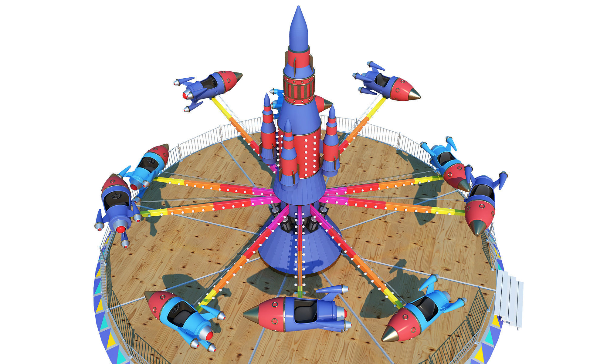 Rocket Carousel 3D model | CGTrader