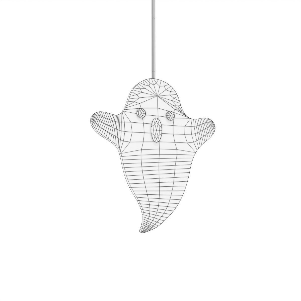 Cartoon Ghost on a String free 3D model | CGTrader