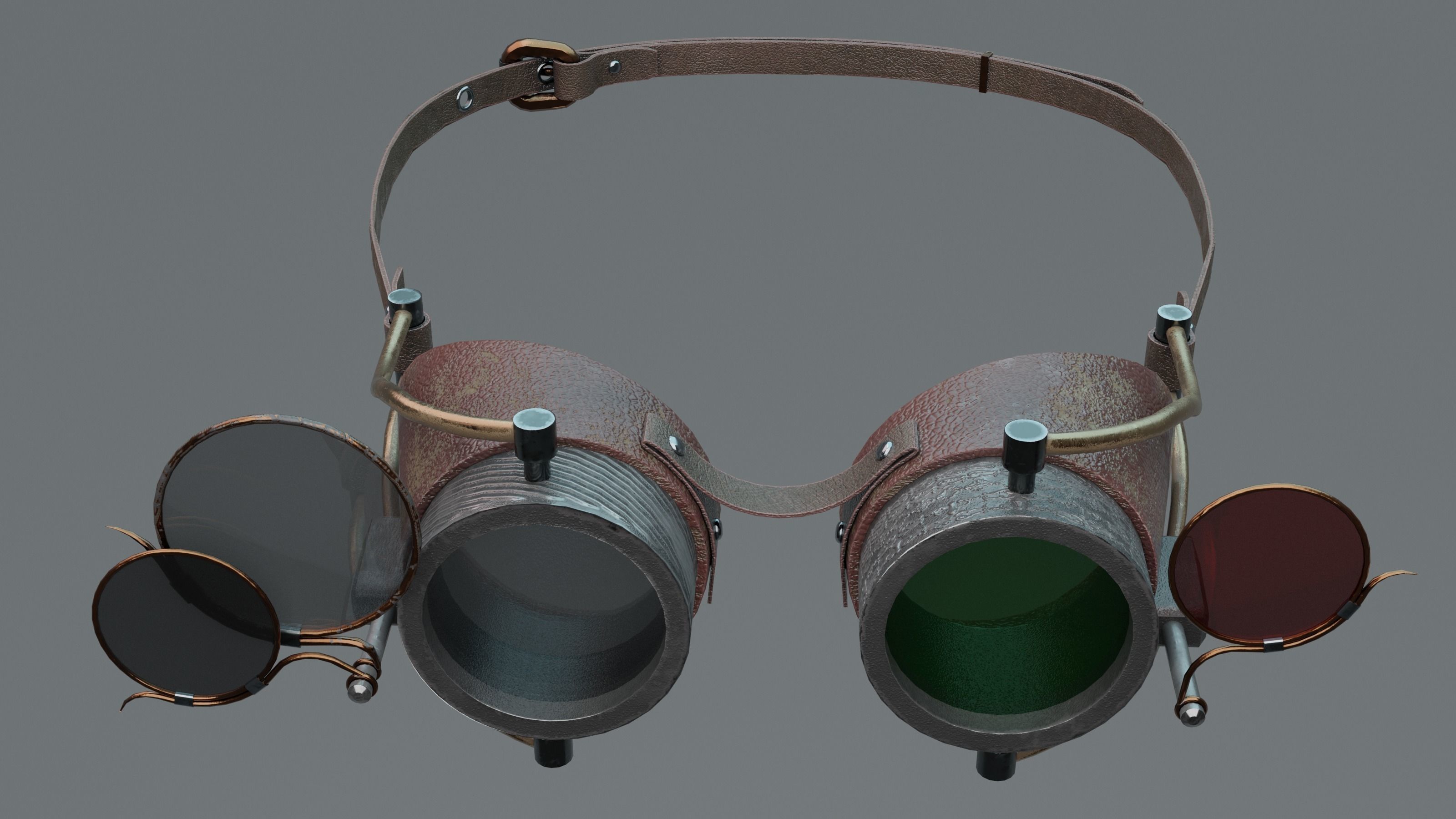 3D model steam punk goggles VR / AR / low-poly | CGTrader