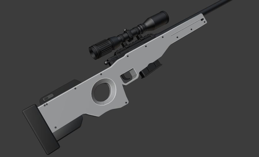 AWP Sniper free 3D model | CGTrader