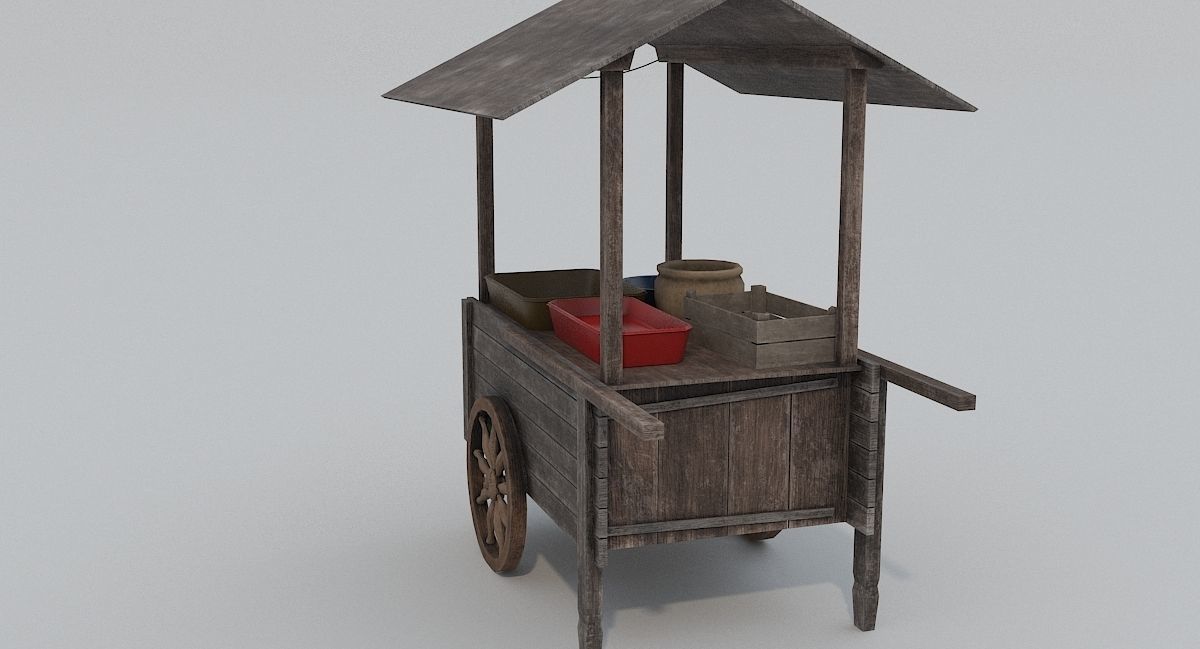 3D model Market carts and props VR / AR / low-poly | CGTrader