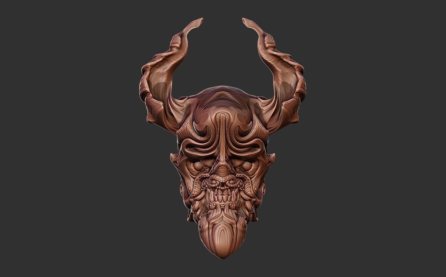 Demon Mask 3D model 3D printable | CGTrader