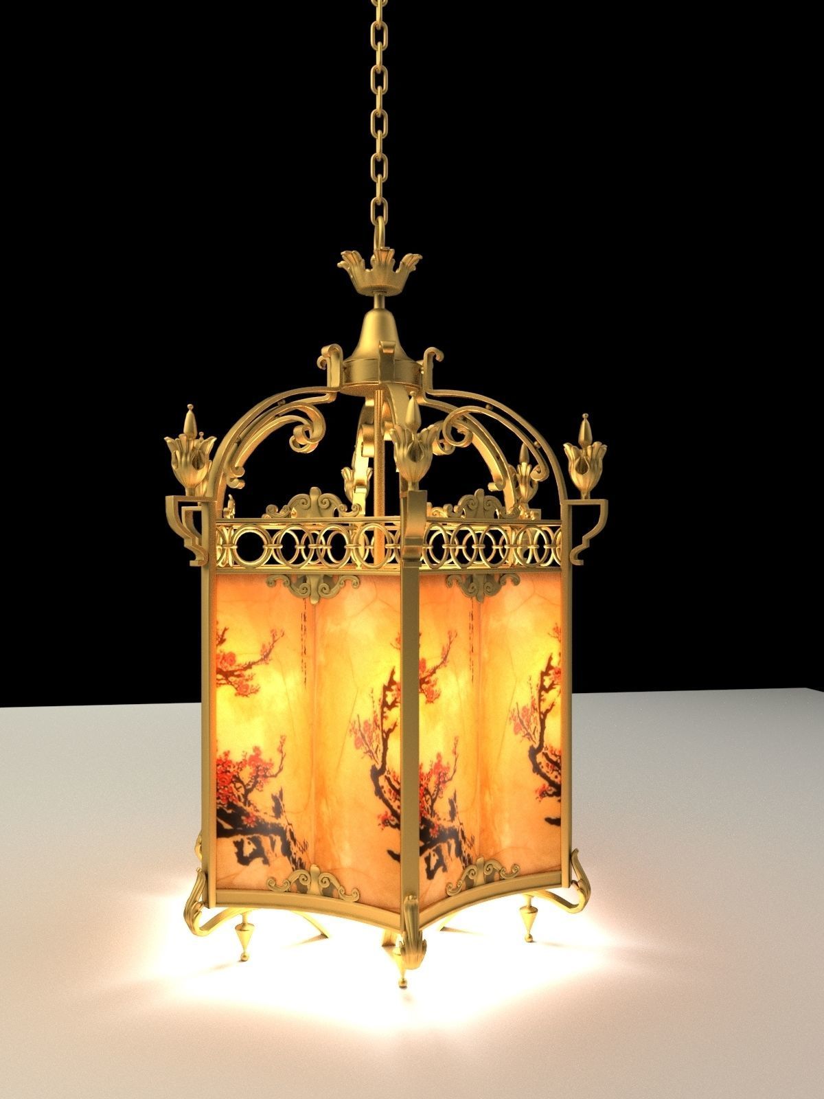 Chinese lantern 3D model MAX OBJ FBX STL