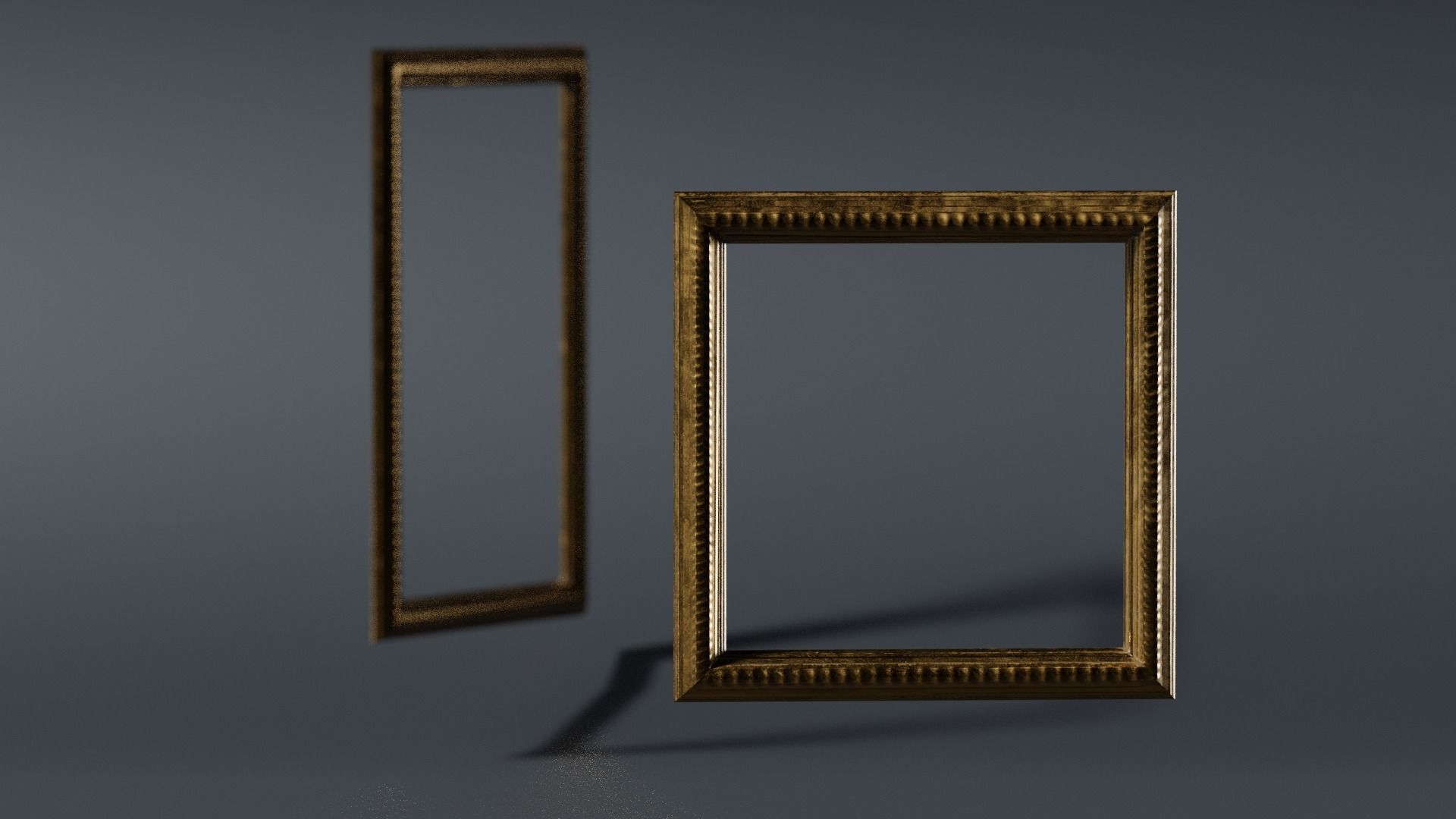 3D model 2 Old golden frames 3D MODEL PBR VR / AR / low-poly | CGTrader