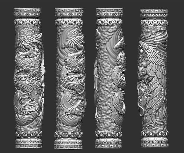 Phoenix Pillar 3D model 3D printable | CGTrader