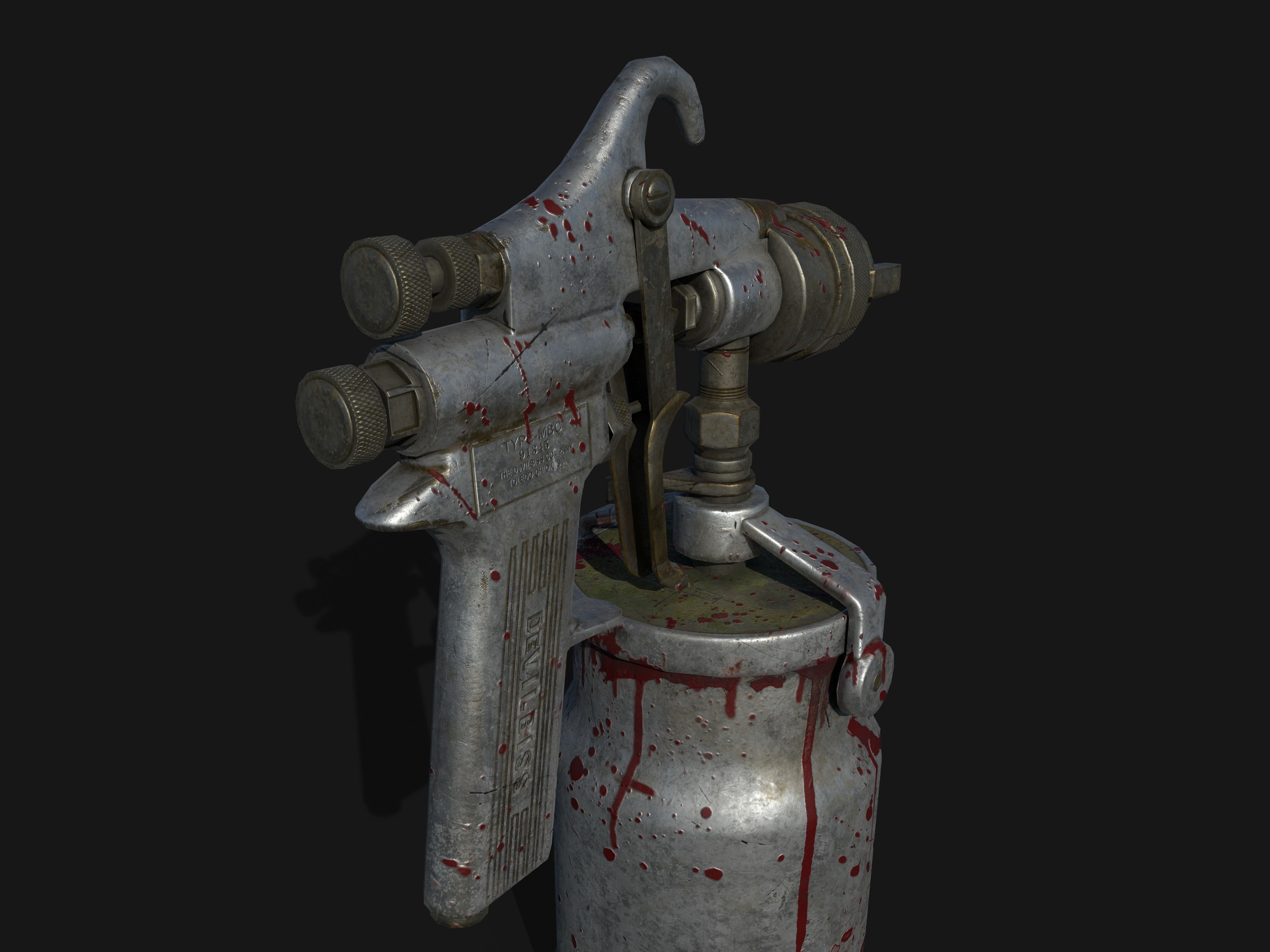 3D model Vintage DEVILBISS Paint Spray Gun VR / AR / low-poly | CGTrader
