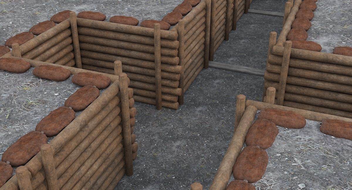 3D model Modular Military Trenches VR / AR / low-poly | CGTrader