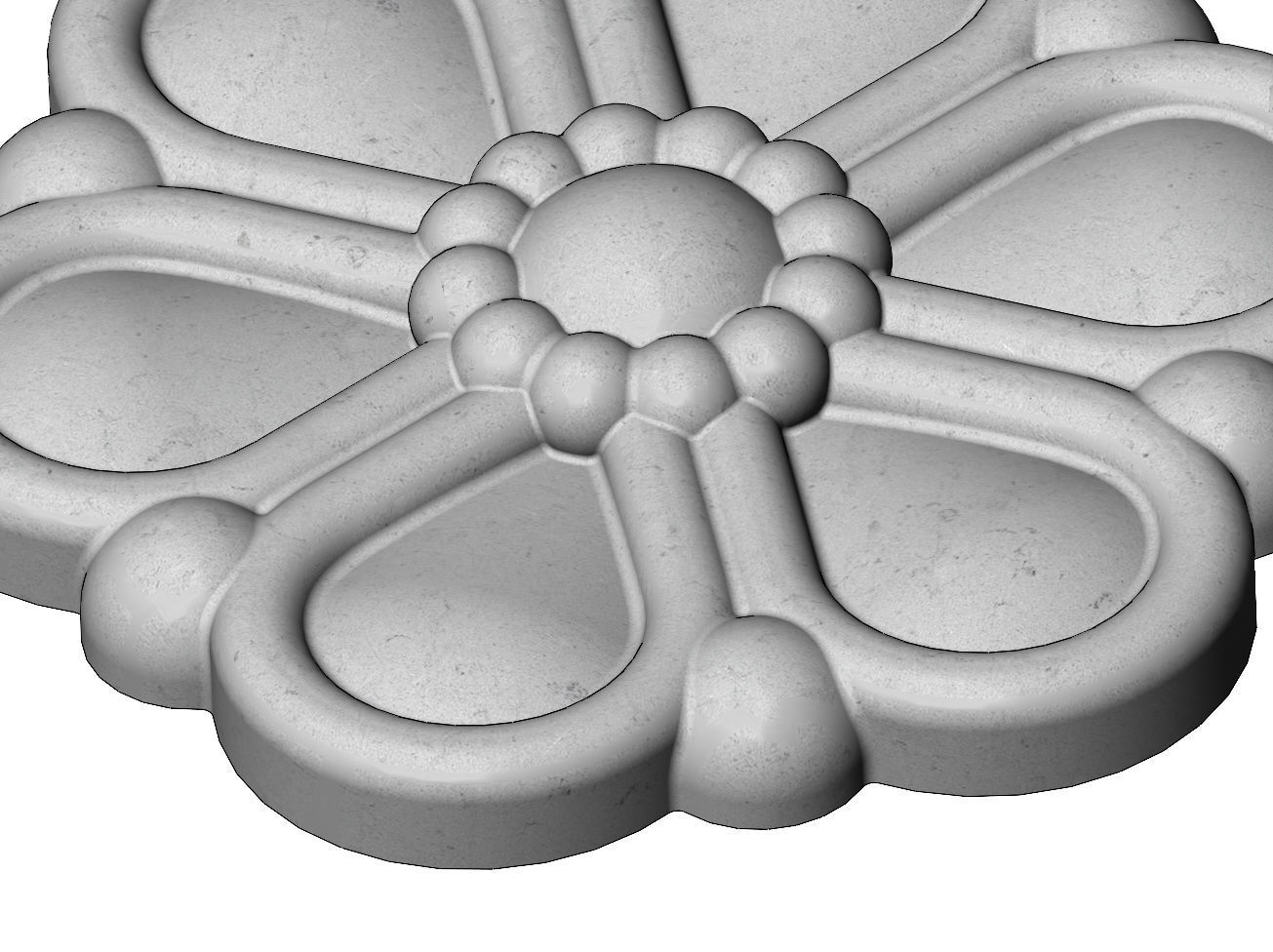 Daisy flower rosette 3D model 3D printable | CGTrader