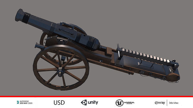 3D model Old Canon VR / AR / low-poly | CGTrader