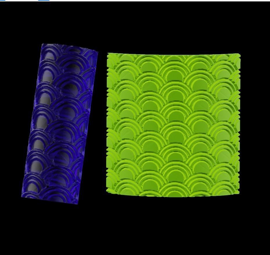 4 SEAMLESS TEXTURE ROLLER 3D print model 3D model 3D printable | CGTrader