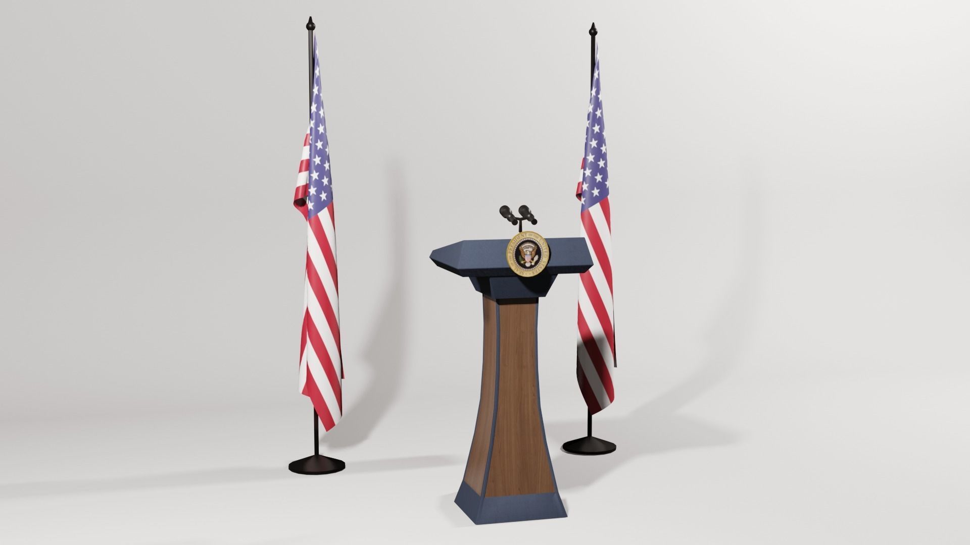 3D model USA Presidential Podium 2 VR / AR / low-poly | CGTrader