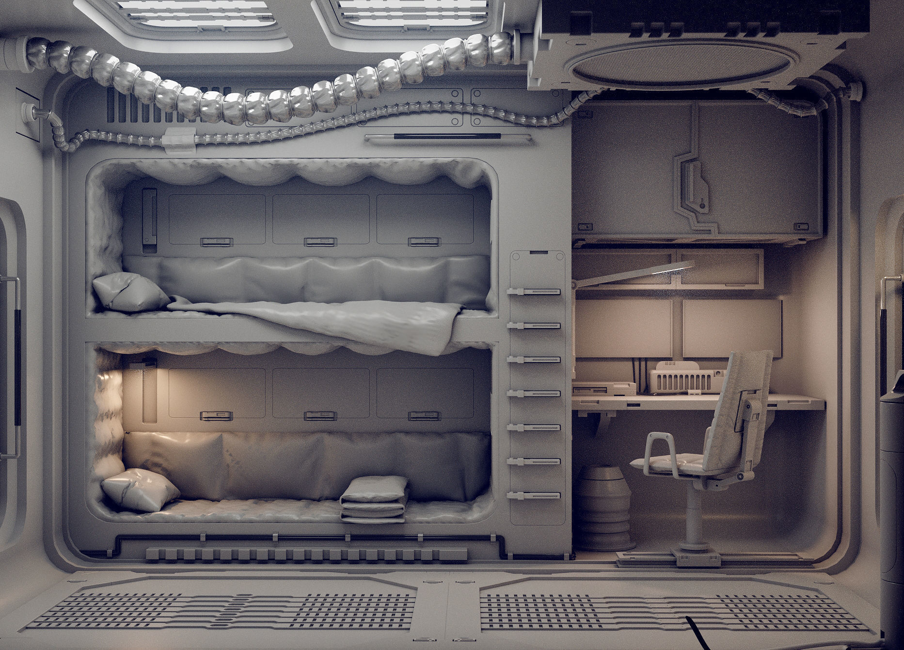 sci fi rooms and textures 3D model | CGTrader