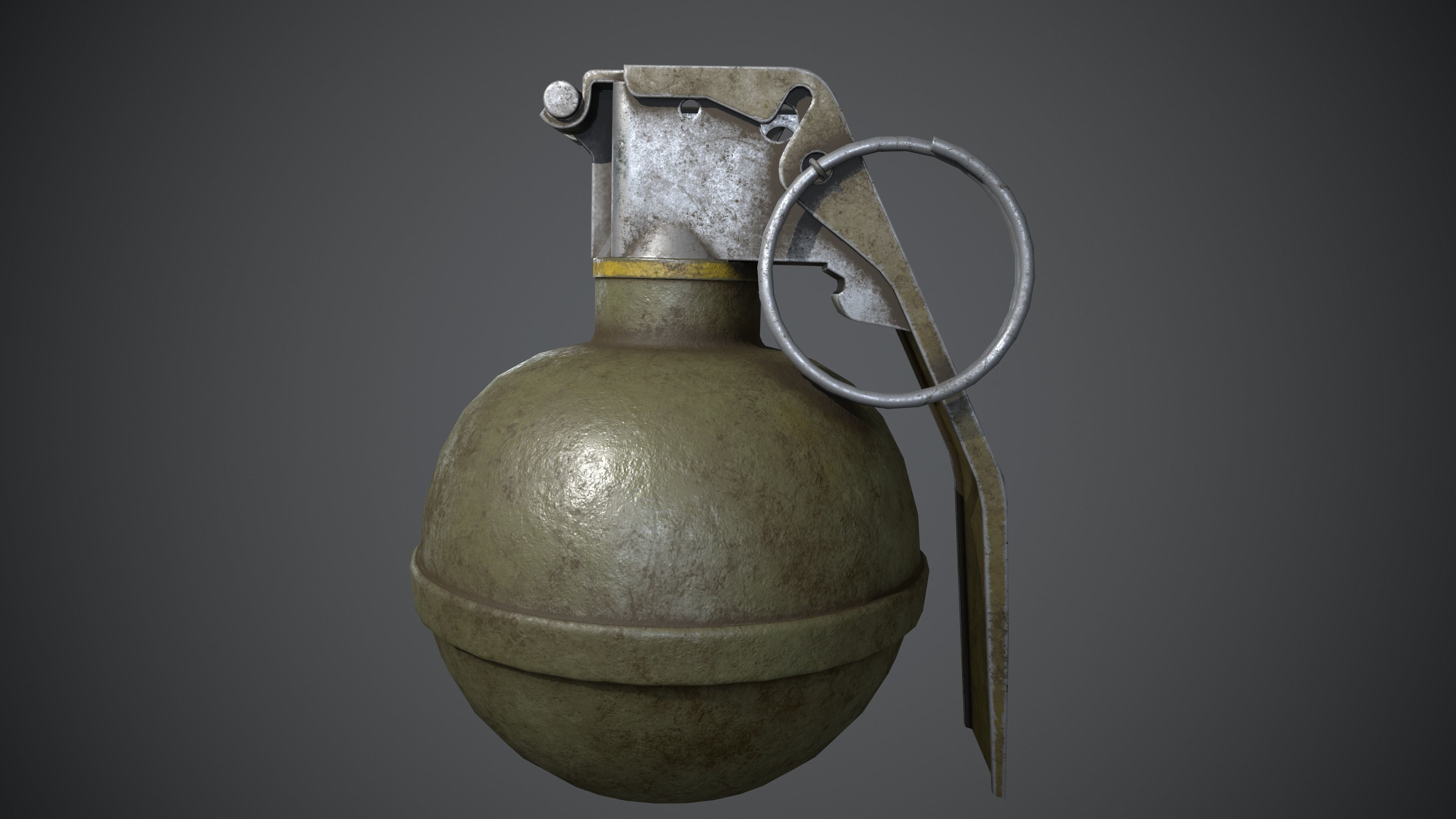 3D model PACK OF GRENADES M84 M62 M67 M18 GRENADE PACK VR / AR / low ...