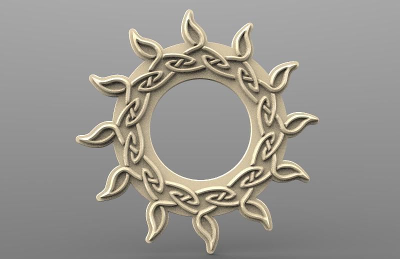 Celtic sun CNC 3D model 3D printable | CGTrader