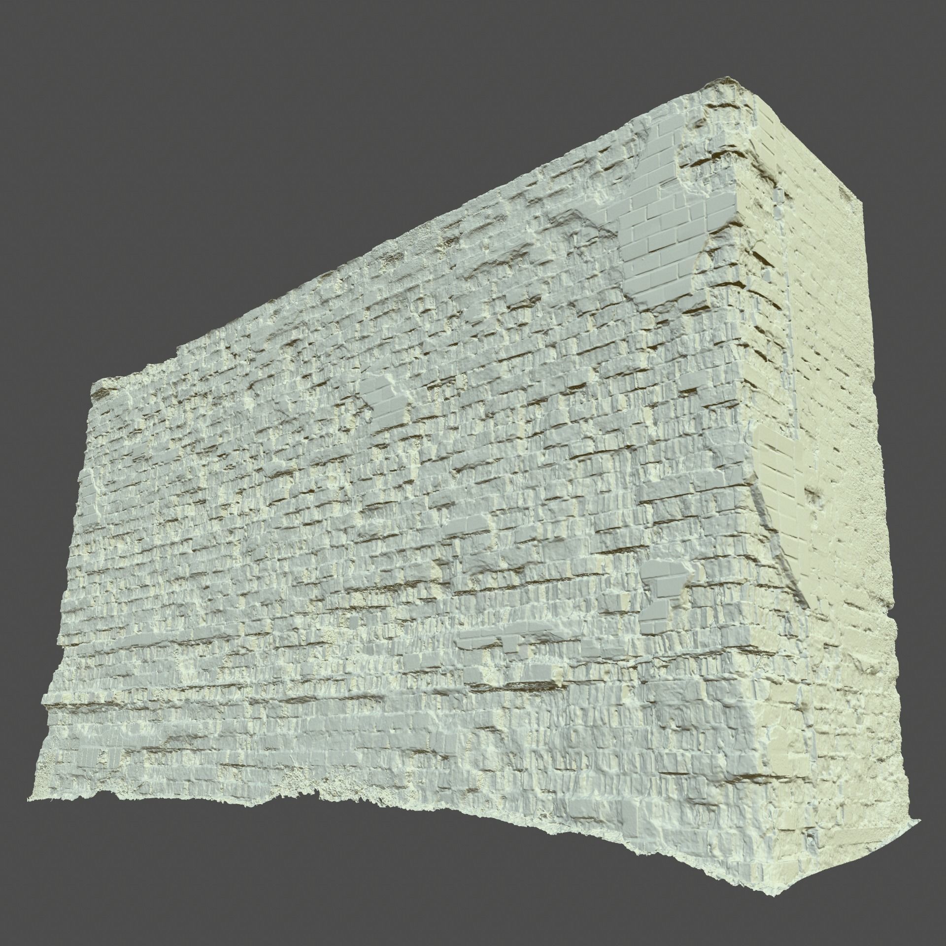 Brick Wall Crashed with Highpoly Scanned 3D model | CGTrader