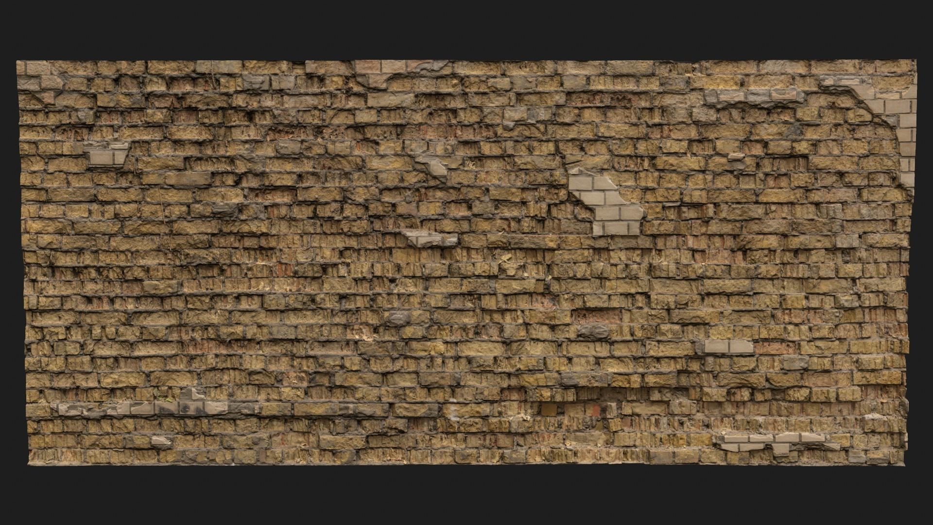 Brick Wall Crashed with Highpoly Scanned 3D model | CGTrader