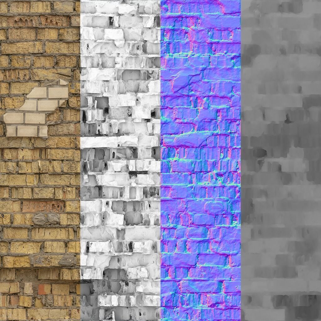 Brick Wall Crashed with Highpoly Scanned 3D model | CGTrader