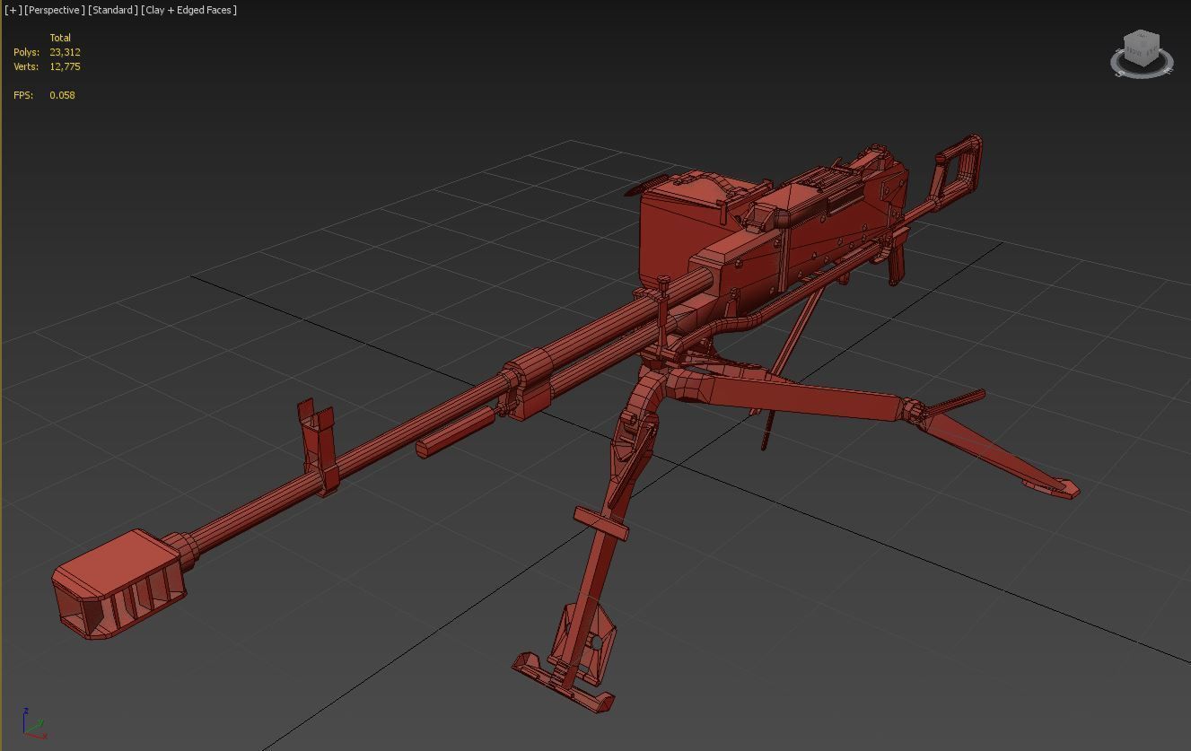 3D model Machine Gun NSVT NSV KORD VR / AR / low-poly | CGTrader
