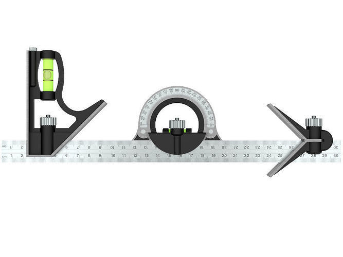 Combination Square Set 3D model | CGTrader